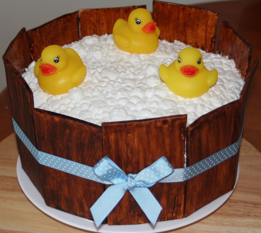 Rubber Duck Shower Cake - CakeCentral.com