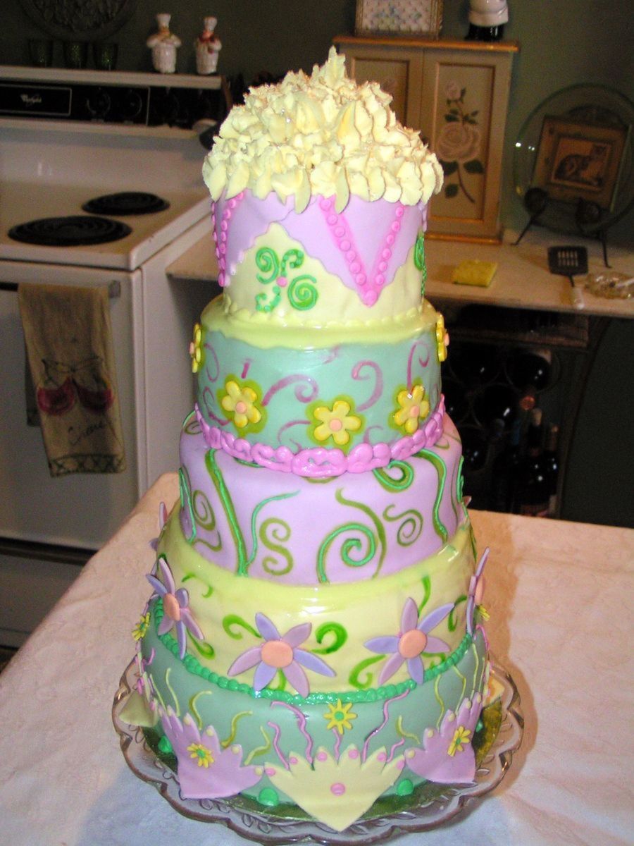 5 Tier Birthday Cake - CakeCentral.com