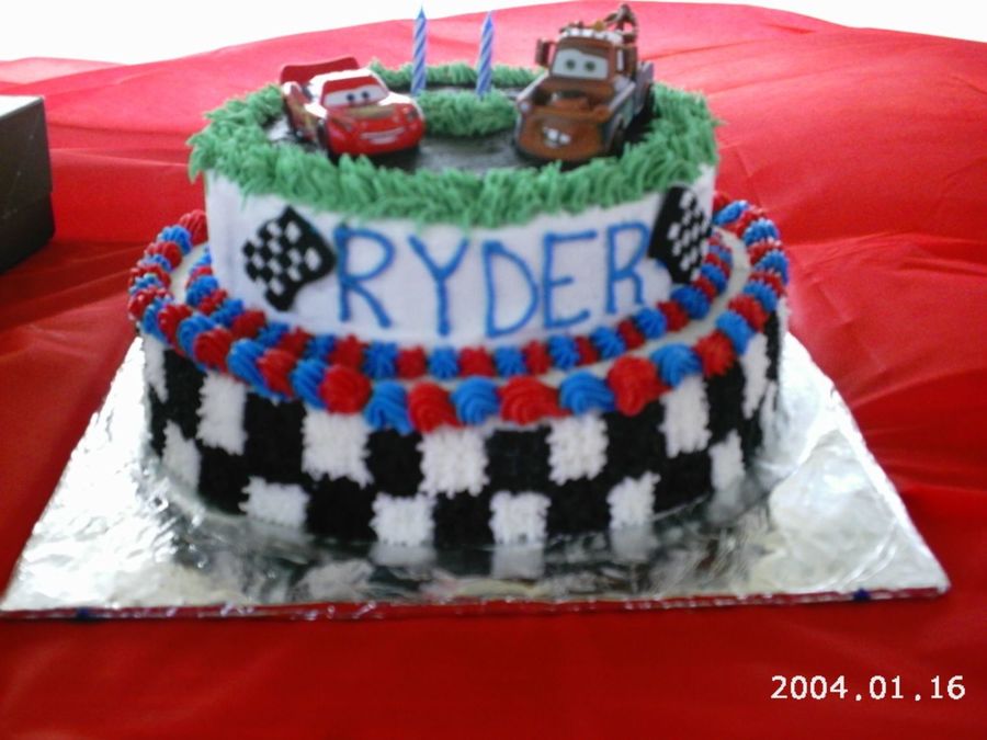Cars 2 Tier Cake - CakeCentral.com