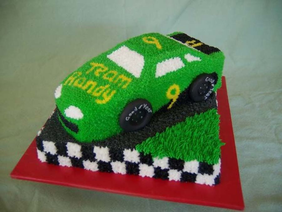 "team Randy" Birthday Race Car - CakeCentral.com