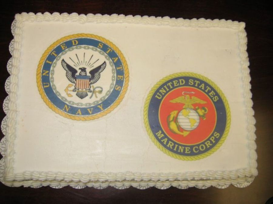 Navy Marine Birthday Cake - CakeCentral.com