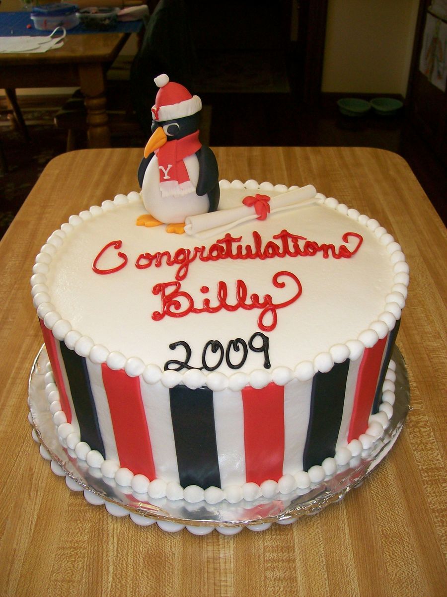 Youngstown State Graduation Penguin - CakeCentral.com