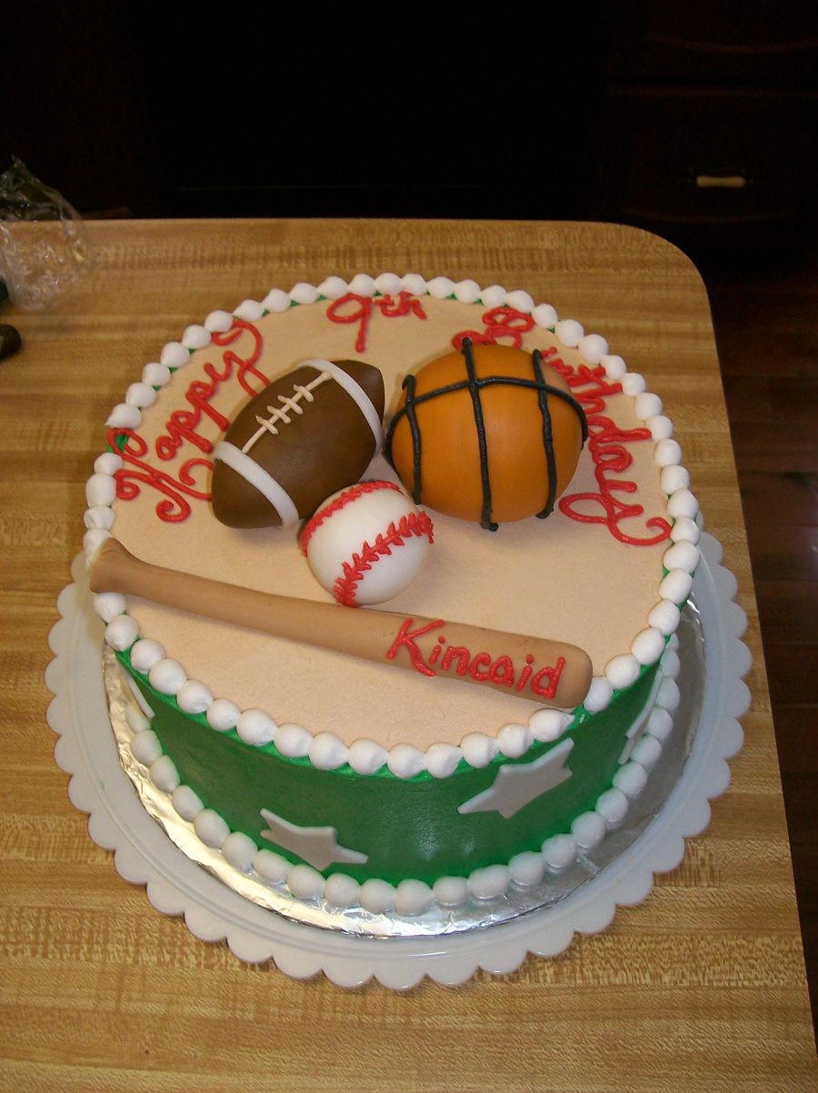 Sports Theme Birthday Cake - CakeCentral.com