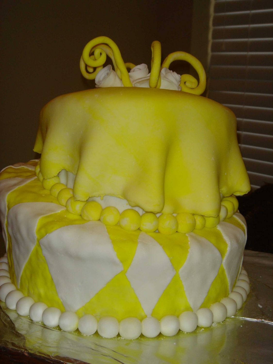 Whimsical Topsy-Turvy Birthday Cake - CakeCentral.com