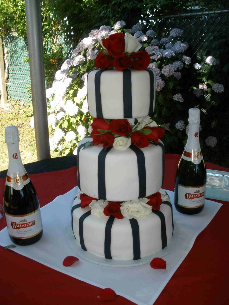 3 Tiered Round Wedding Cake - CakeCentral.com