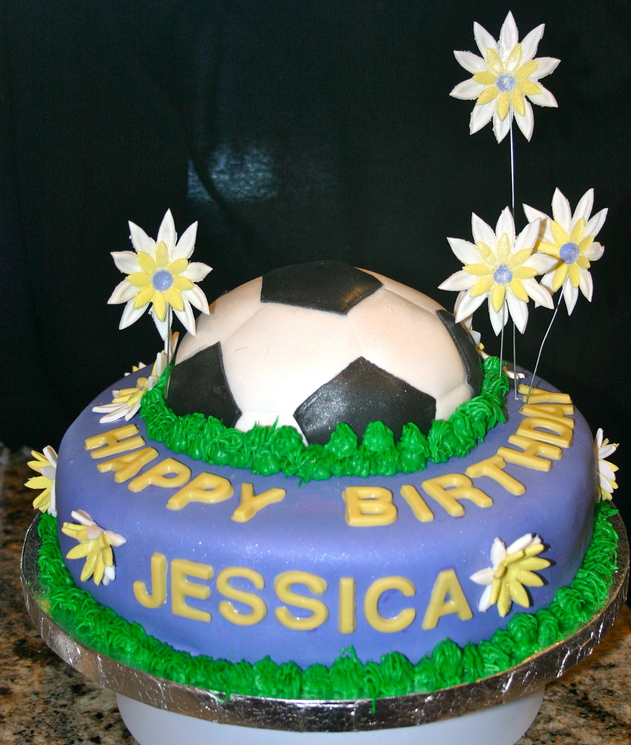 Daisy Soccer Cake - CakeCentral.com