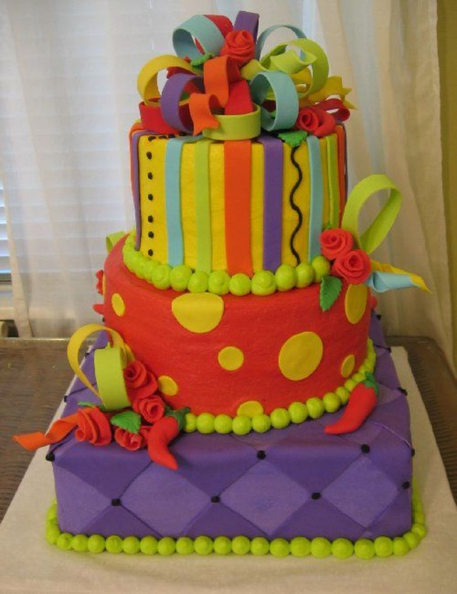 Fiesta Birthday Cake - CakeCentral.com
