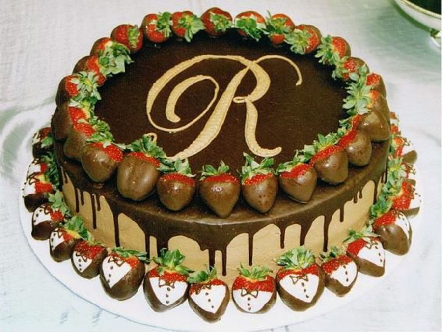 Chocolate Monogram - CakeCentral.com