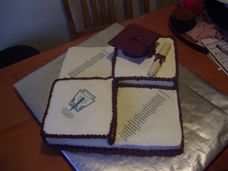 National Honor Society Graduation Cake - CakeCentral.com