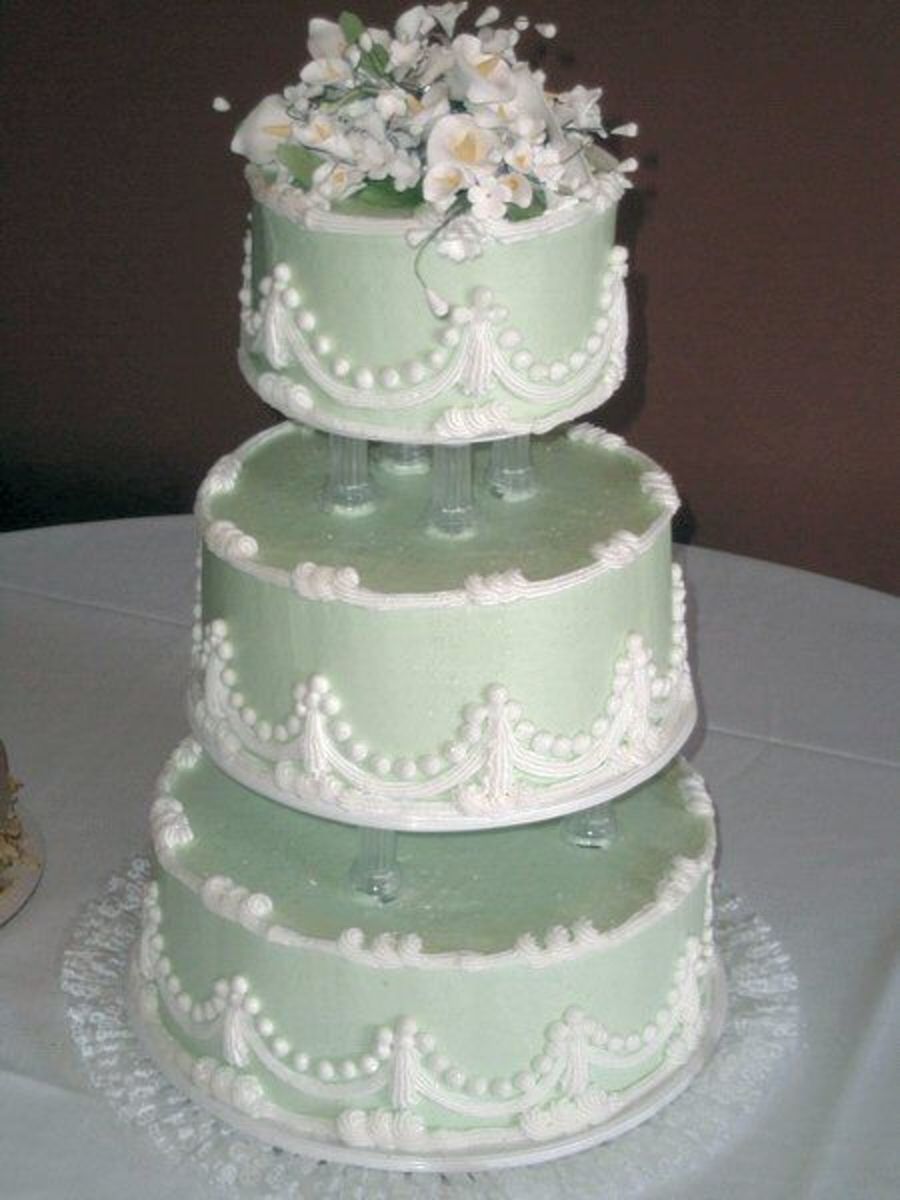 Seafoam Green Wedding Cake - CakeCentral.com