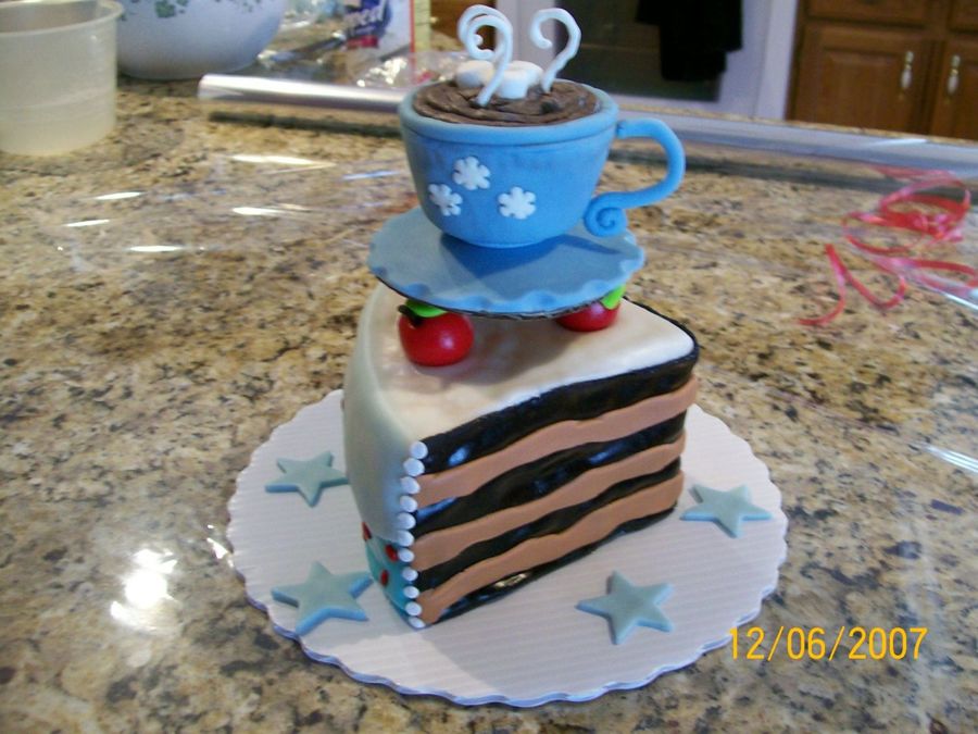 Teacup And Wedge Cake - CakeCentral.com