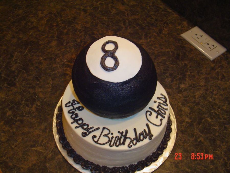 8Ball Cake - CakeCentral.com