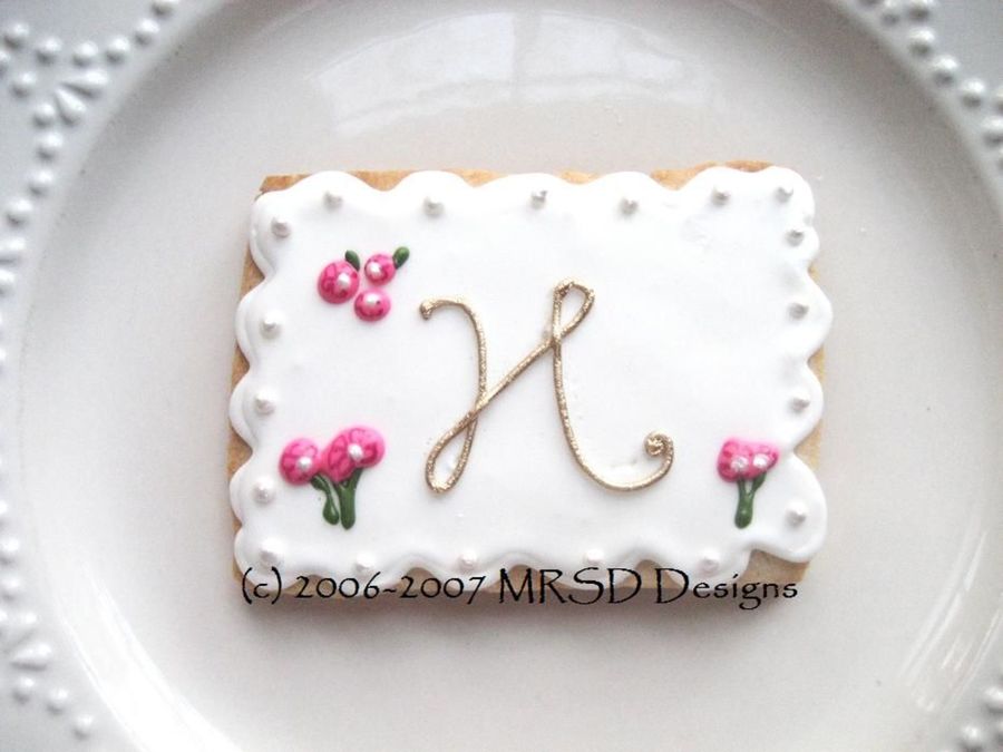 Monogram Cookie - CakeCentral.com