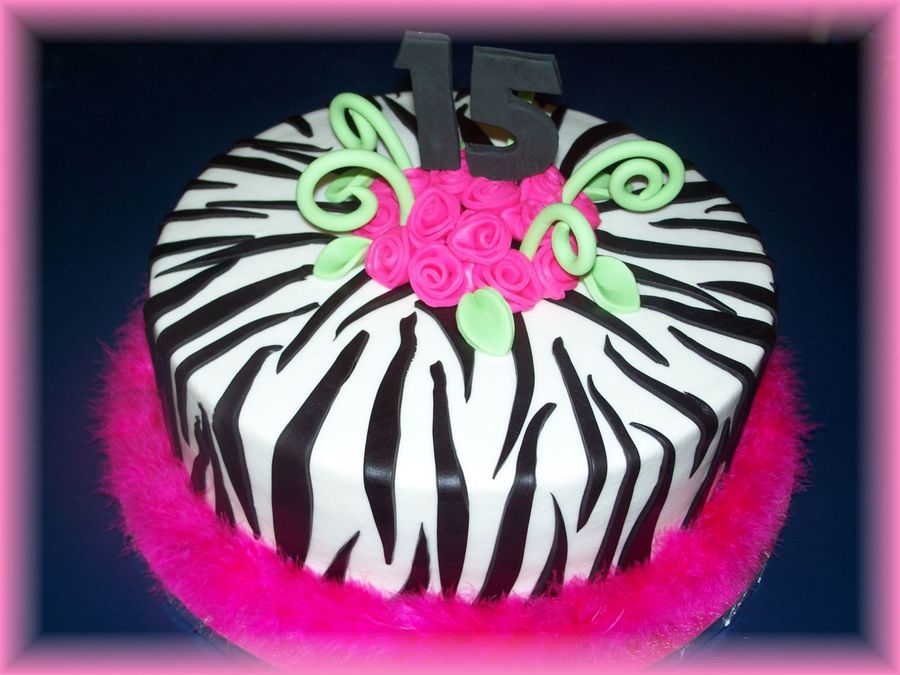 Zebra / Marabou Cake - CakeCentral.com