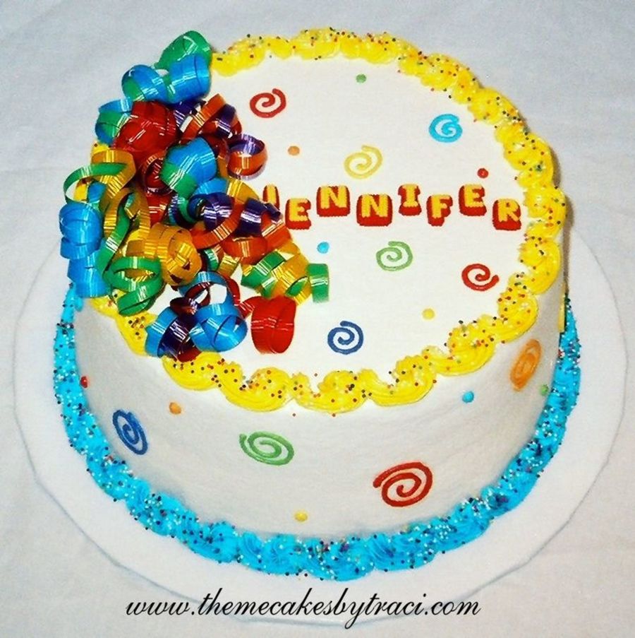 Colorful Birthday Cake - CakeCentral.com