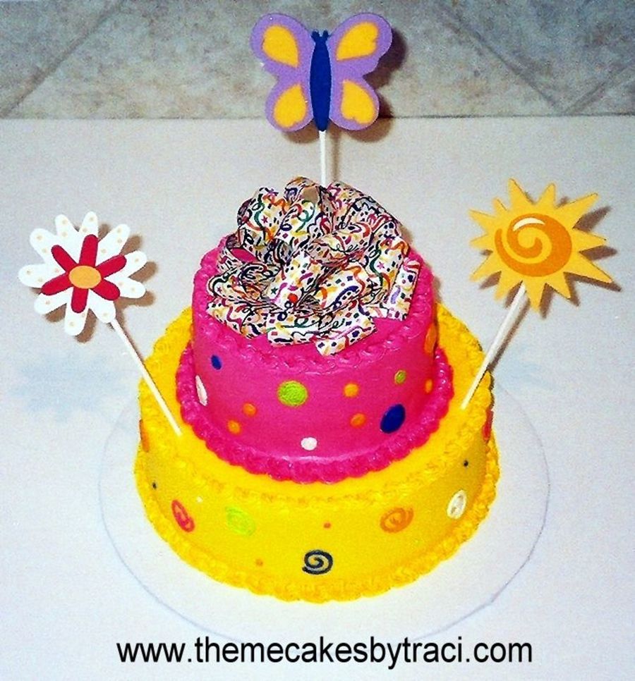 Sunny Birthday Cake - CakeCentral.com