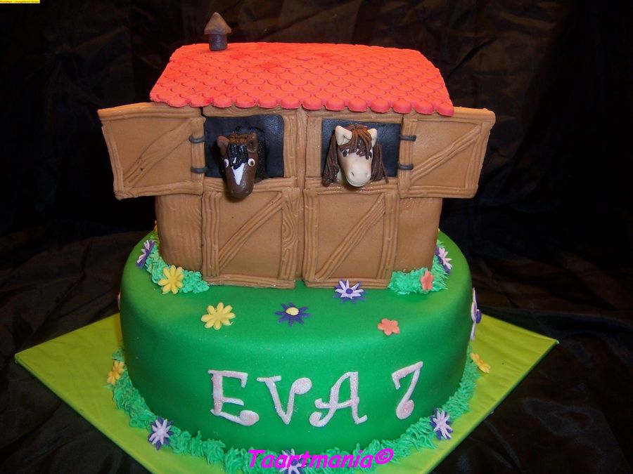 Horses In A Stable - CakeCentral.com