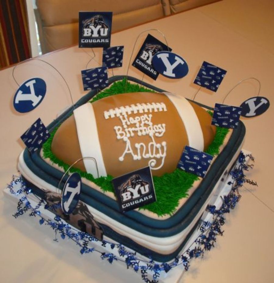 Byu Cougars Football Birthday Cake - CakeCentral.com