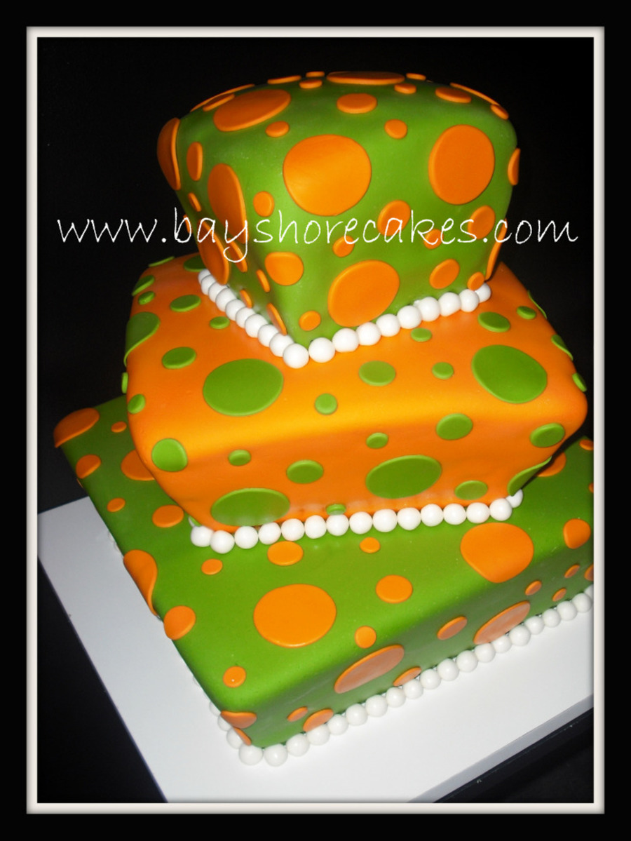 3 Tier Square Whimsical Wedding Cake - CakeCentral.com