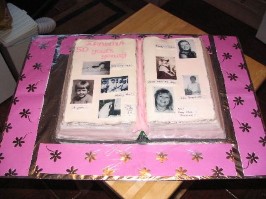 Open Book Photo Album - CakeCentral.com