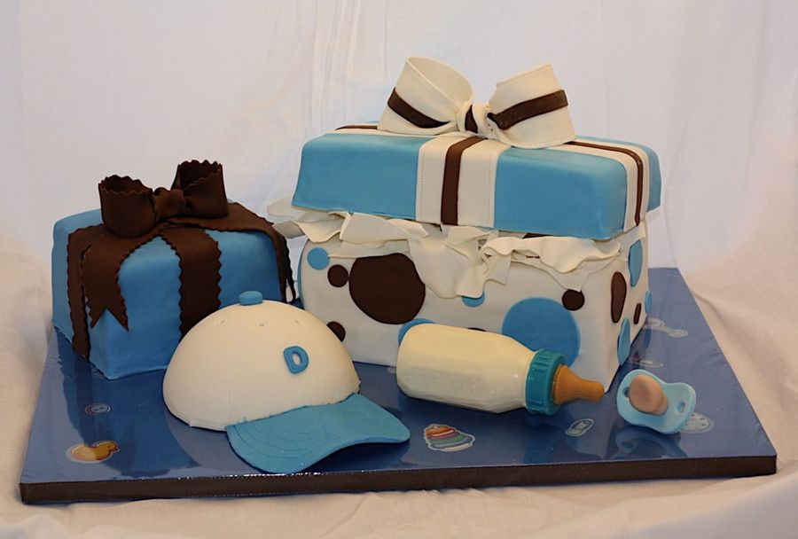 Baby Shower Box Cake - CakeCentral.com