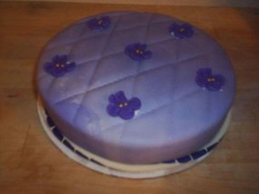 Violet Baby Shower Cake - CakeCentral.com
