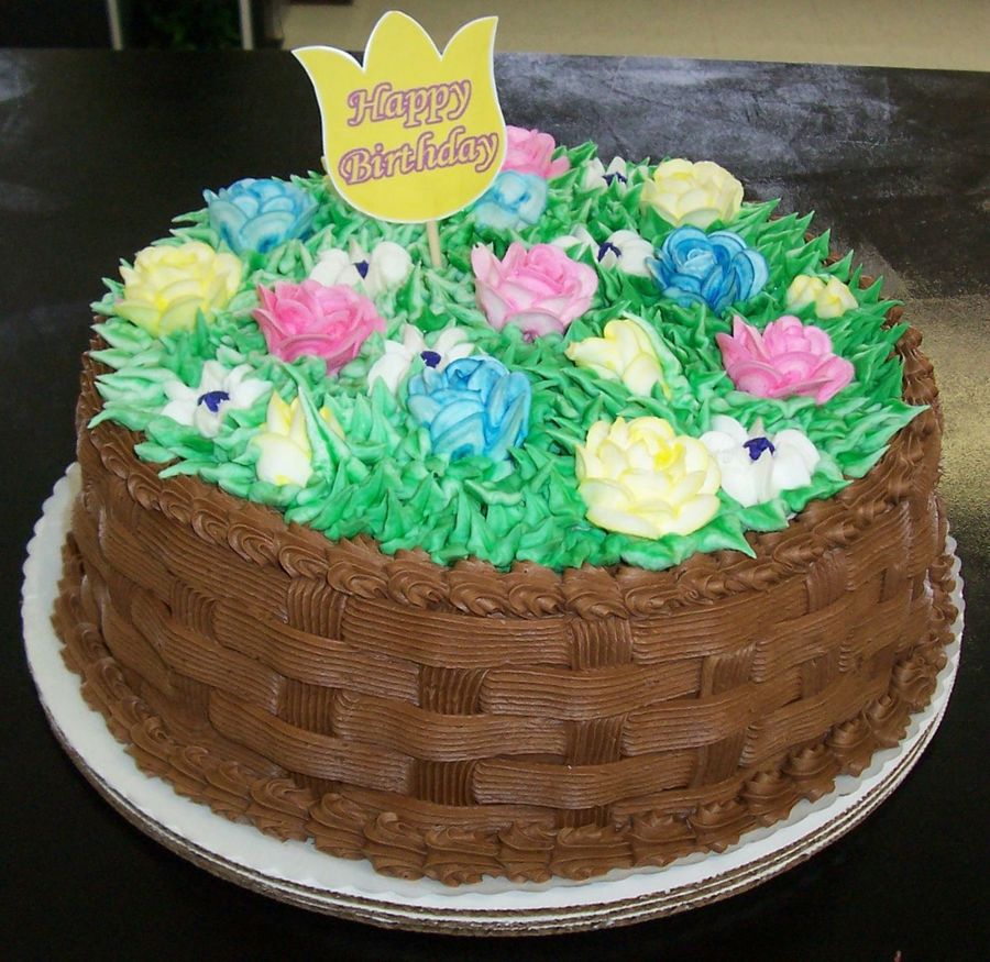Flower Basket - CakeCentral.com