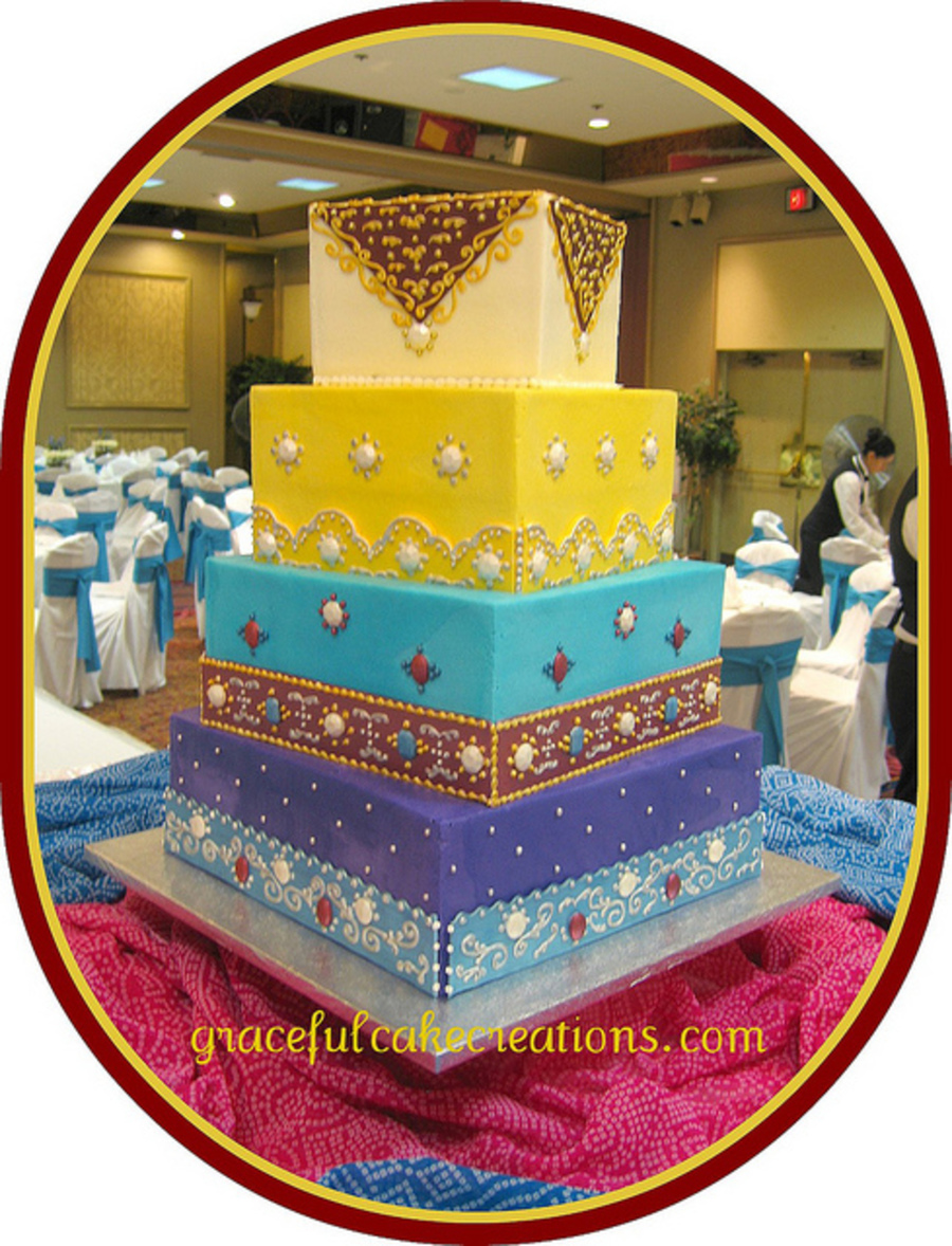 Indian Themed Wedding Cake - CakeCentral.com