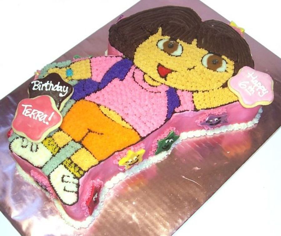Dora Sheet Cake - CakeCentral.com