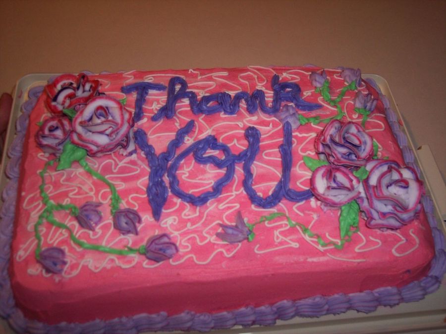 Thank You Cake - CakeCentral.com