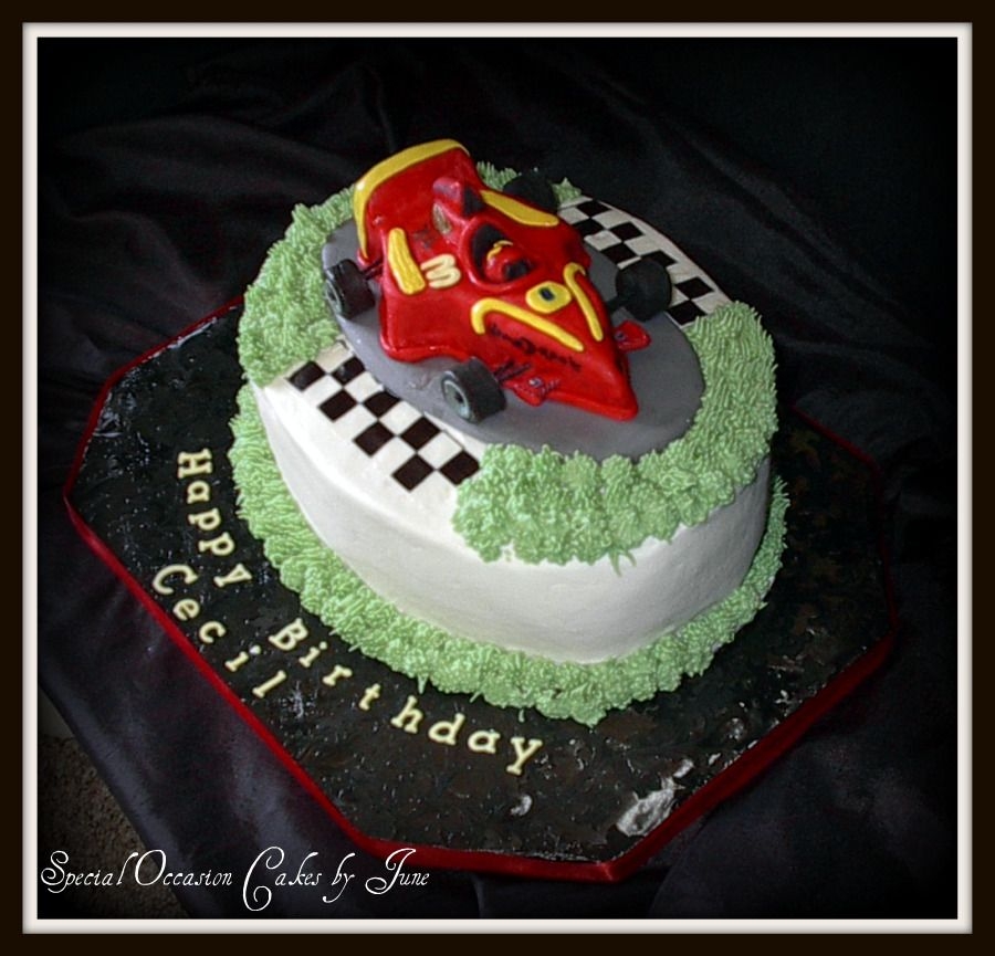 Winners Circle Cecil's Indy Car - CakeCentral.com