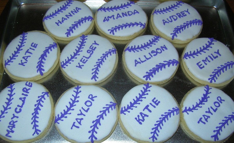 Softball Cookies - CakeCentral.com