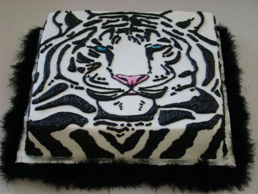 White Tiger Cake - CakeCentral.com