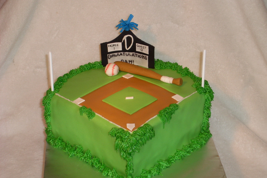 Baseball Graduation Cake - CakeCentral.com
