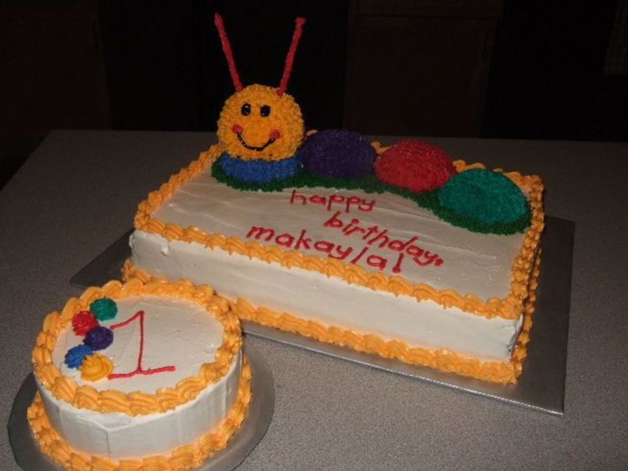 Baby Einstein Caterpillar Sheet Cake - CakeCentral.com