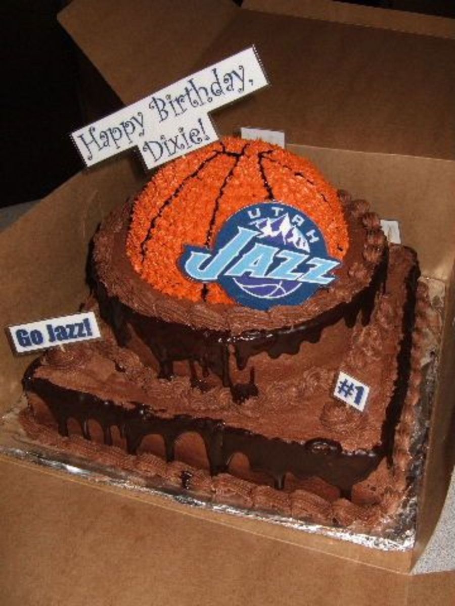 Utah Jazz Basketball Cake - CakeCentral.com