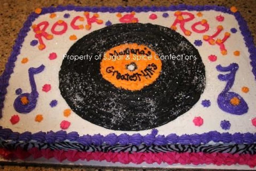 Rock & Roll Sheet Cake - CakeCentral.com