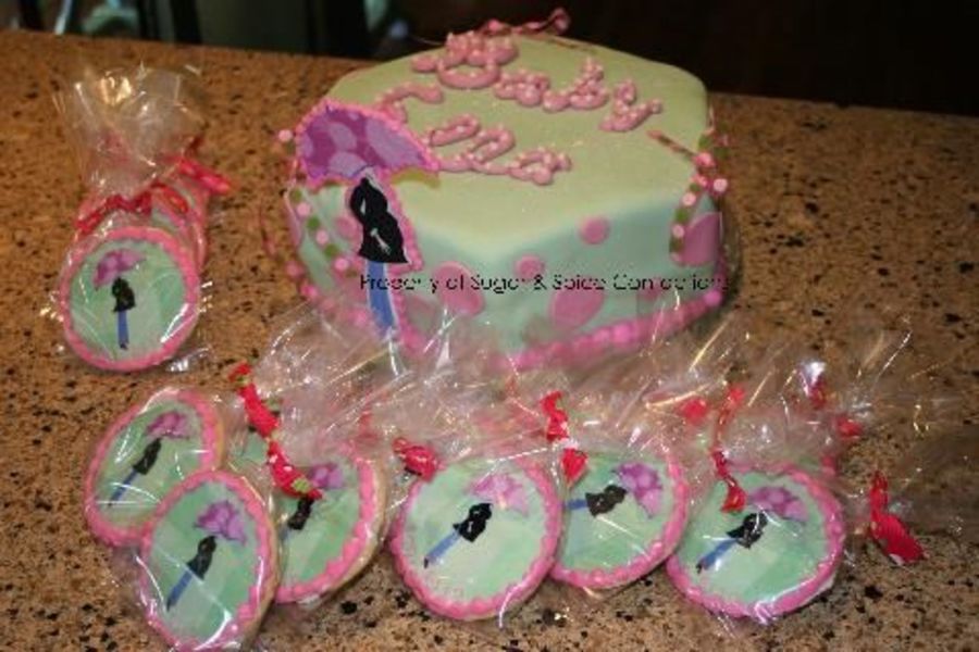 Mod Mom Theme Cake & Cookies - CakeCentral.com