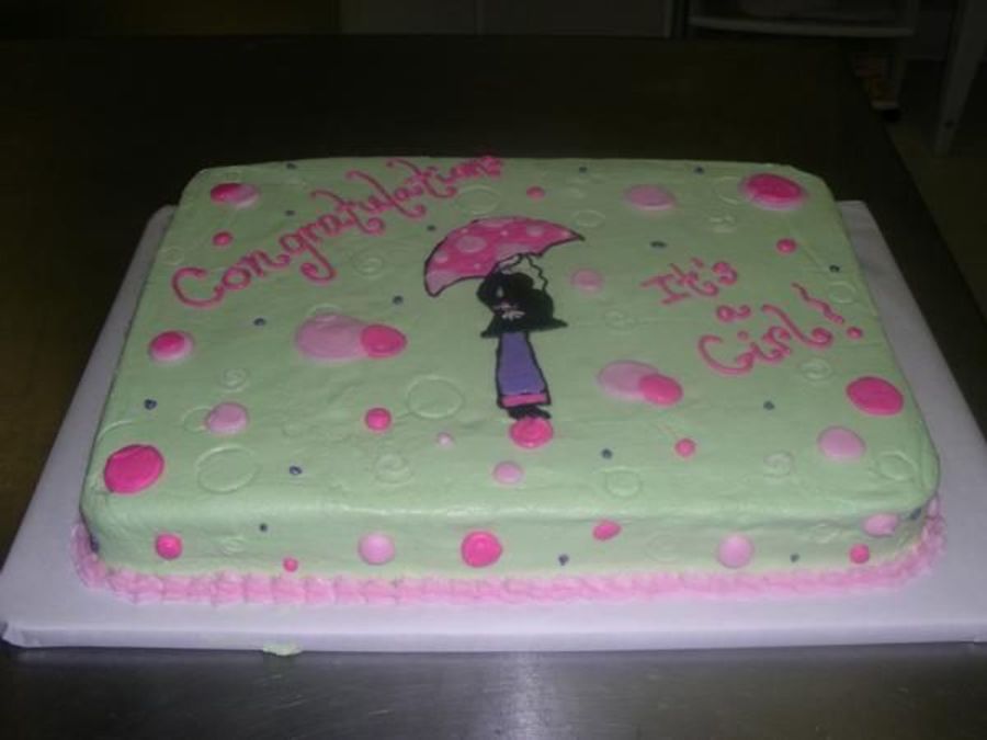 Simple Mod Mom Sheet Cake - CakeCentral.com