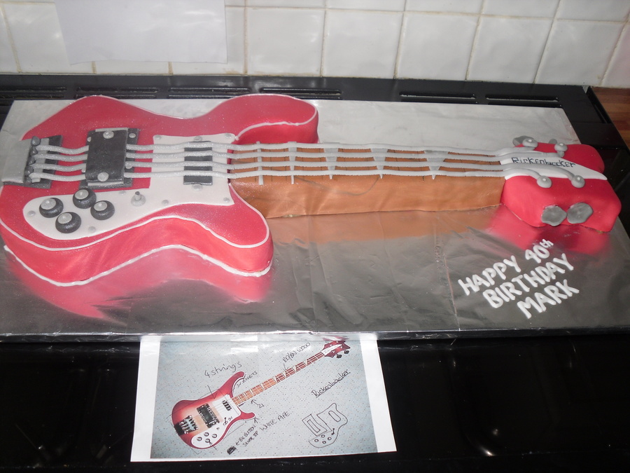 Rickenbacker Bass Guitar - CakeCentral.com