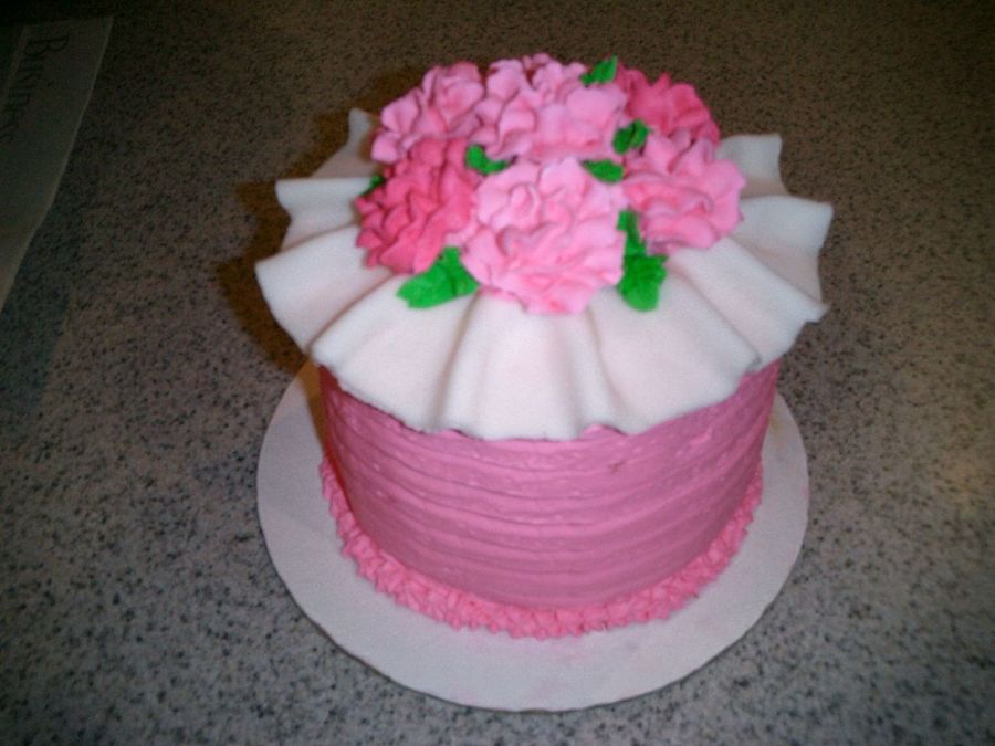 Carnation Cake- Side View - CakeCentral.com