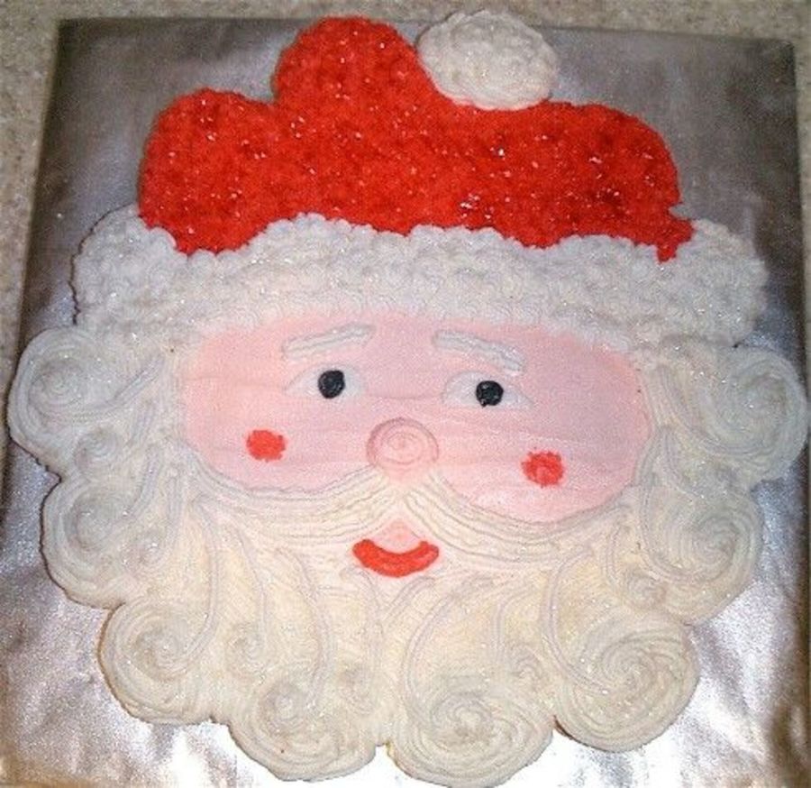 Santa Head Cupcake Cake - CakeCentral.com