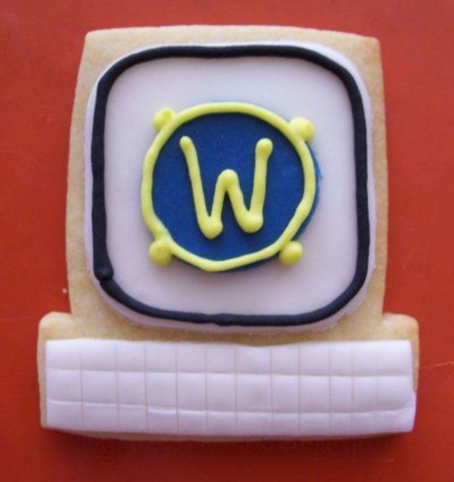 Wow Computer Cookie - CakeCentral.com