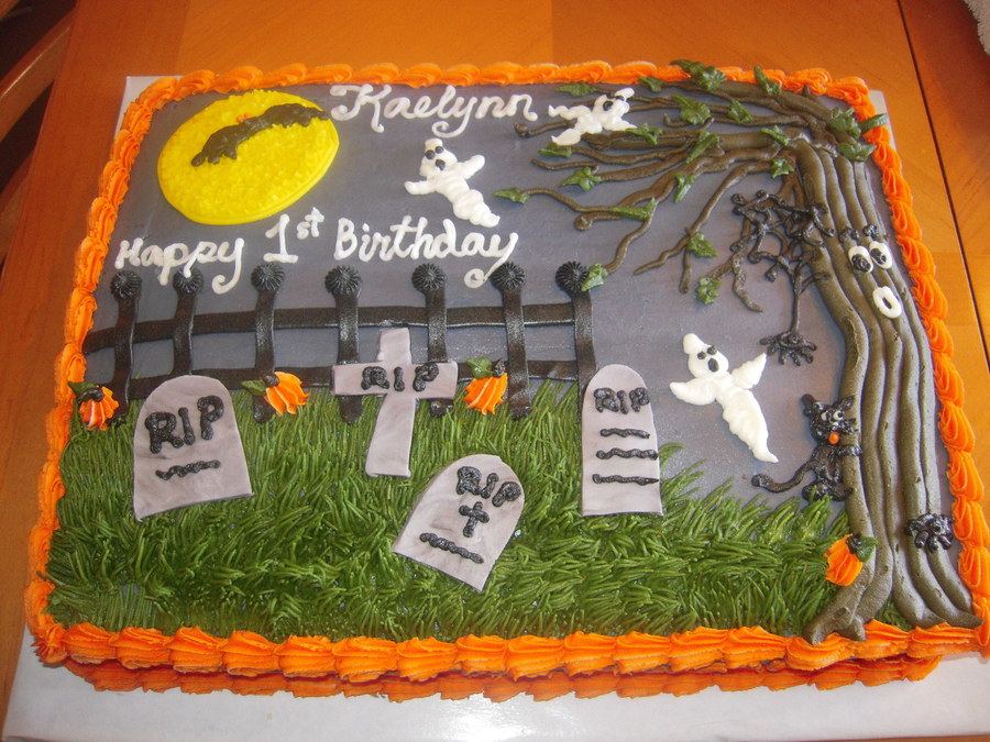 Graveyard Birthday Cake - CakeCentral.com