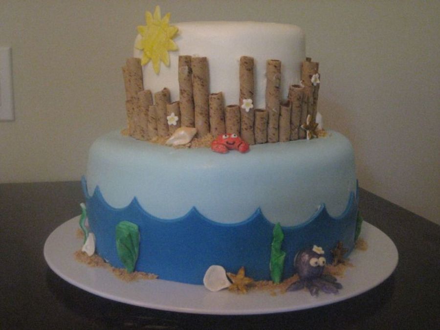 Beach Ocean Cake - CakeCentral.com
