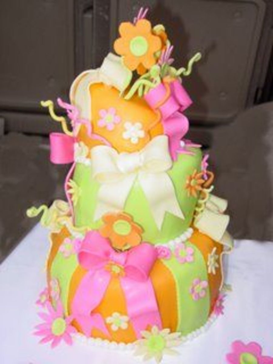 Whimsical Spring Cake - CakeCentral.com