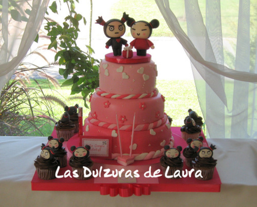 Pucca And Garu Birthday Cake - CakeCentral.com