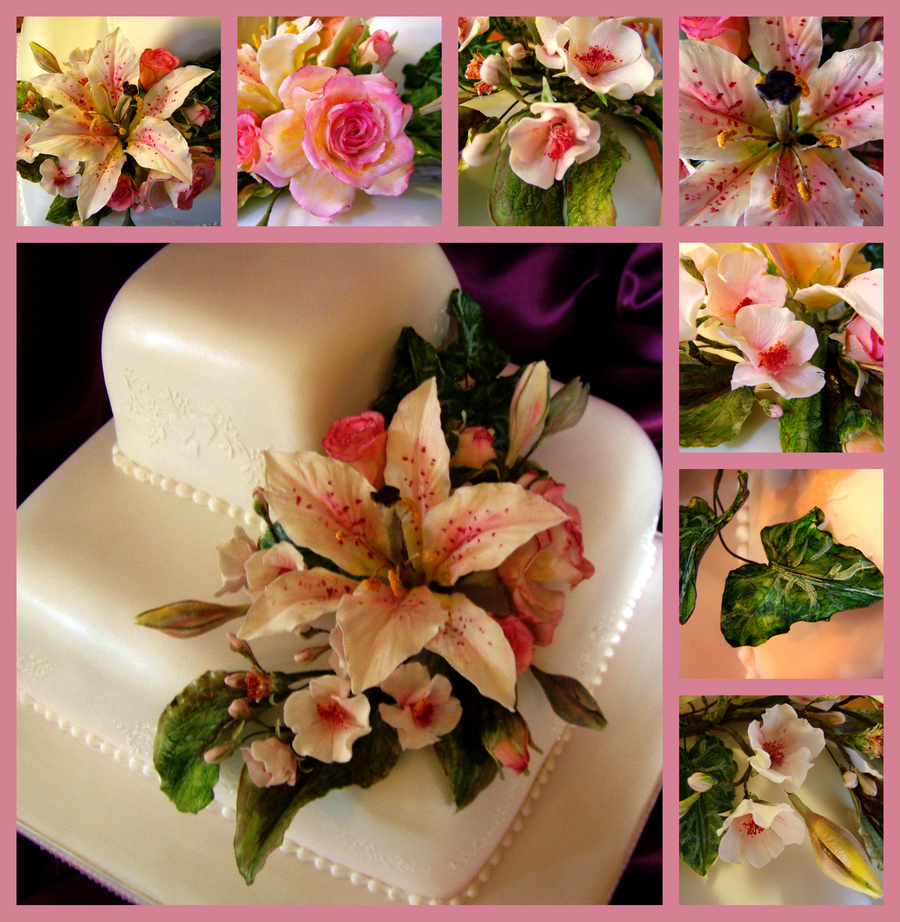 Two Tier Stacked Wedding Cake - CakeCentral.com