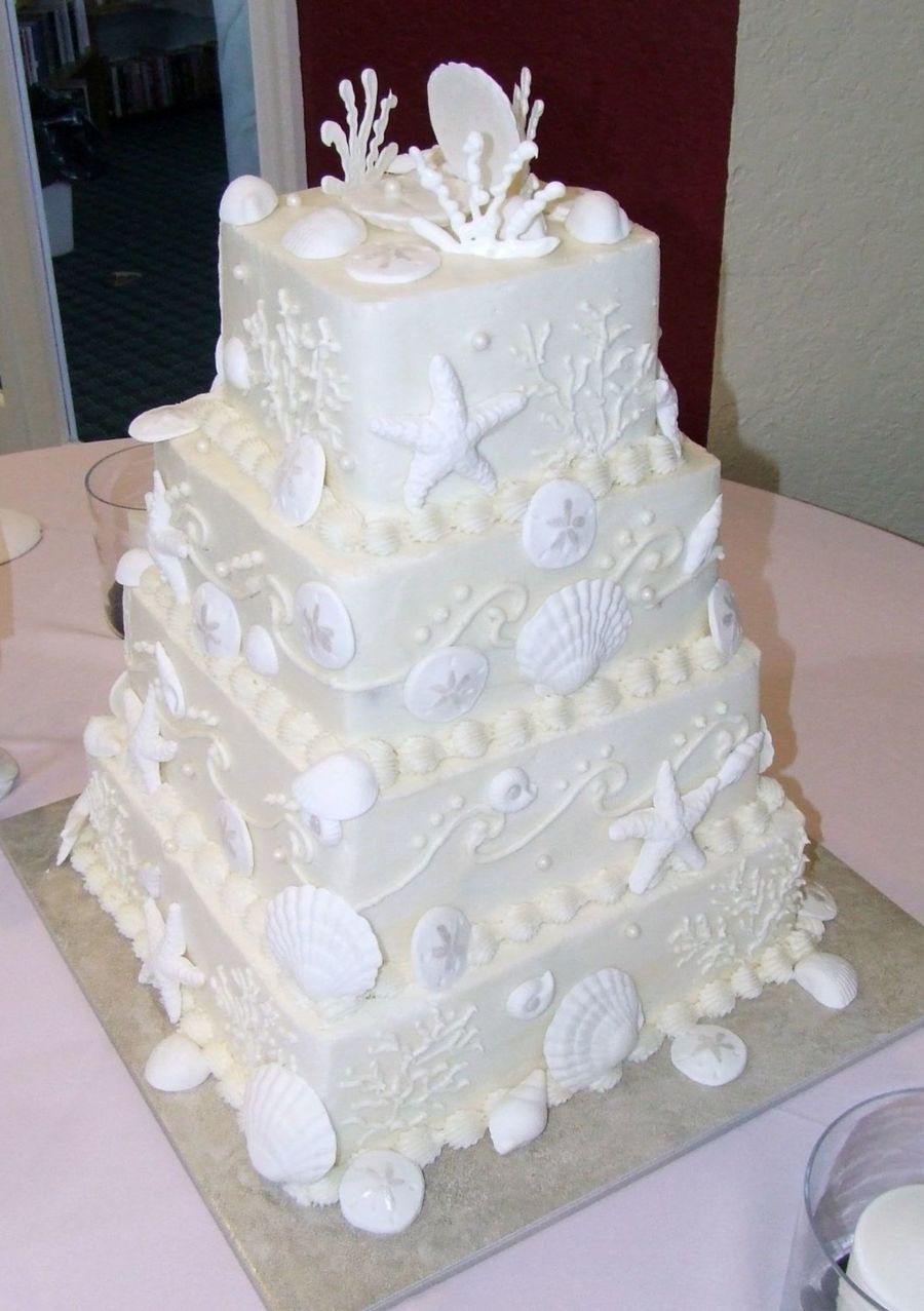 Seashell Wedding Cake - CakeCentral.com