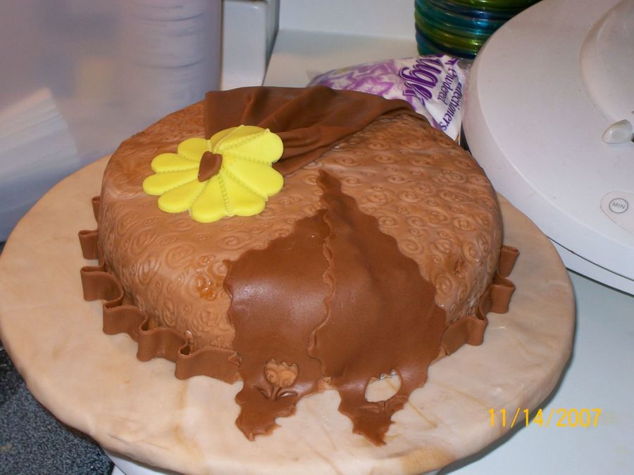 Practice Fondant Cake - CakeCentral.com